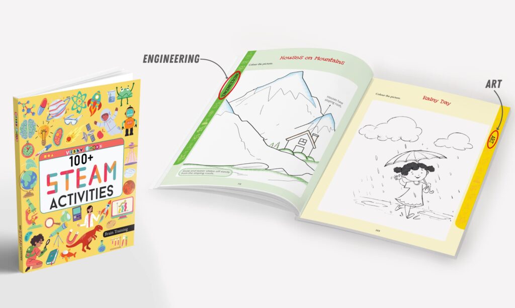 100 + STEAM ACTIVITIES (Brain Training) - The English Book