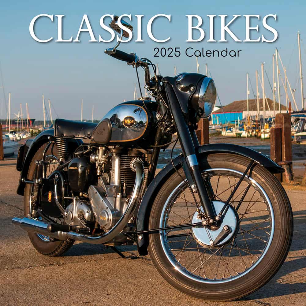 2025 Square Wall Calendar – Classic Bikes - The English Book
